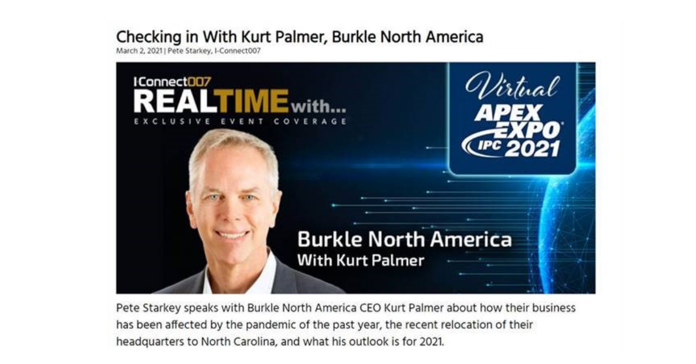 Checking in With Kurt Palmer, BÜRKLE North America - Burkle North America
